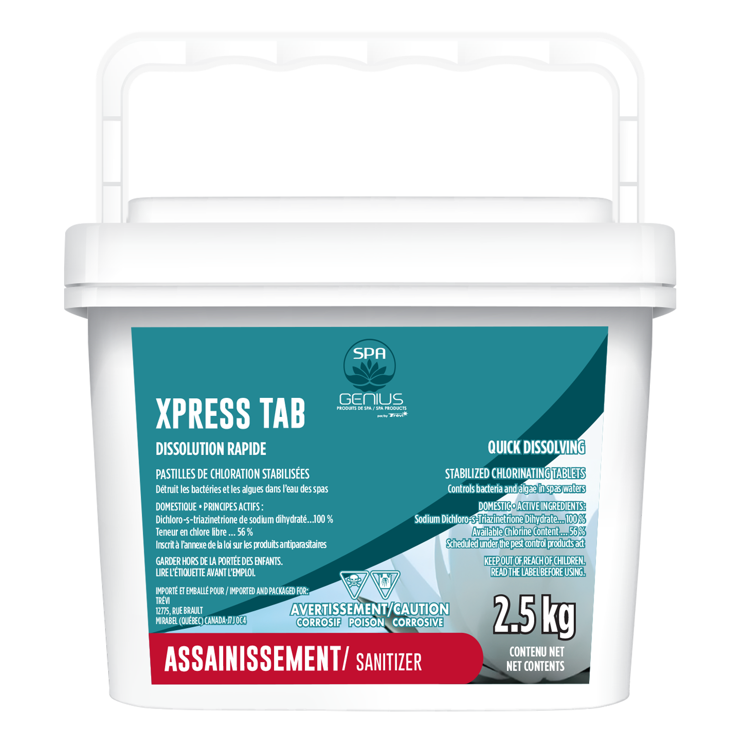 Pastilles de chlore Xpress tab 2.5 kg à dissolution rapide pour spa ...