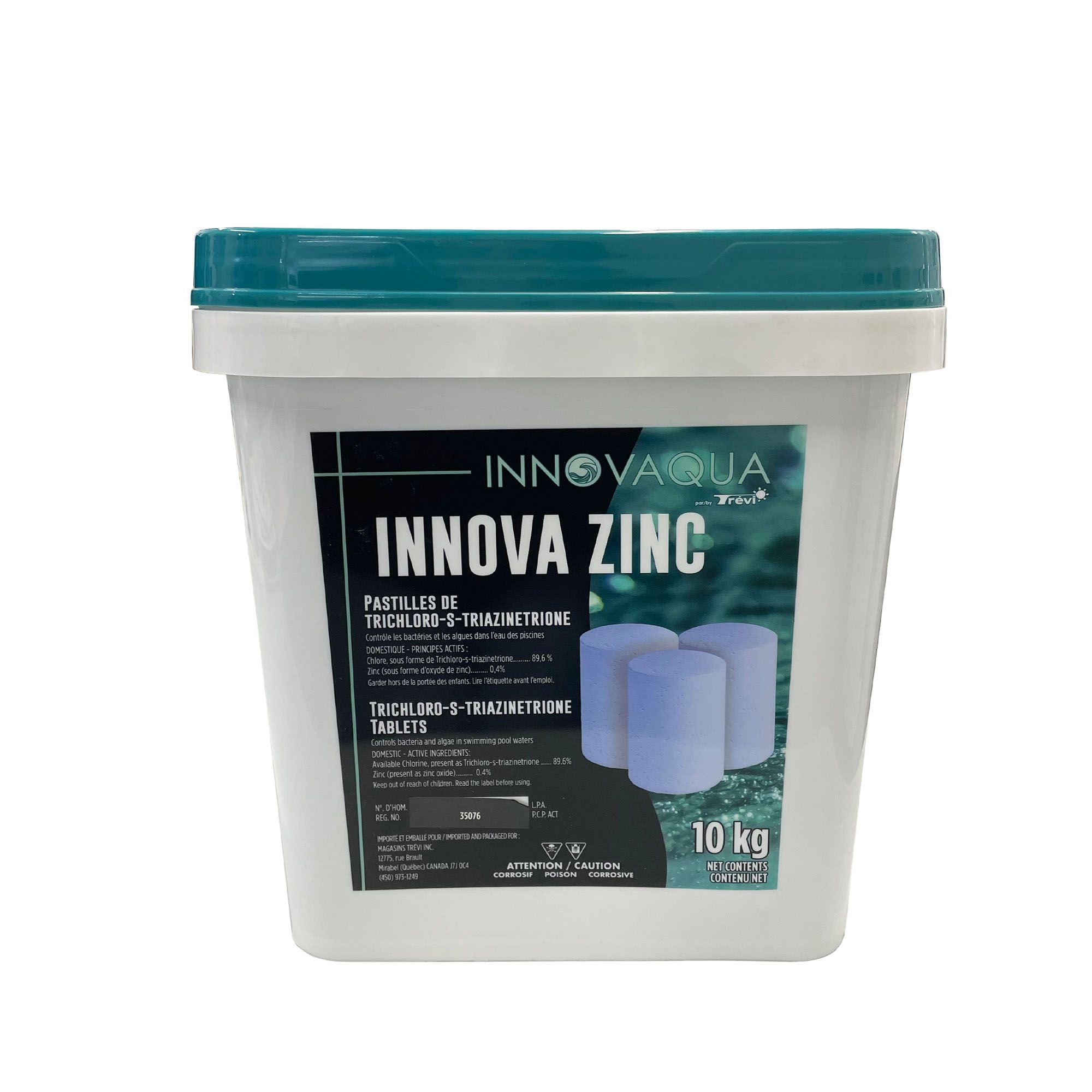 Pastilles de chlore pour piscine avec zinc INNOVA Zinc | Trévi ...